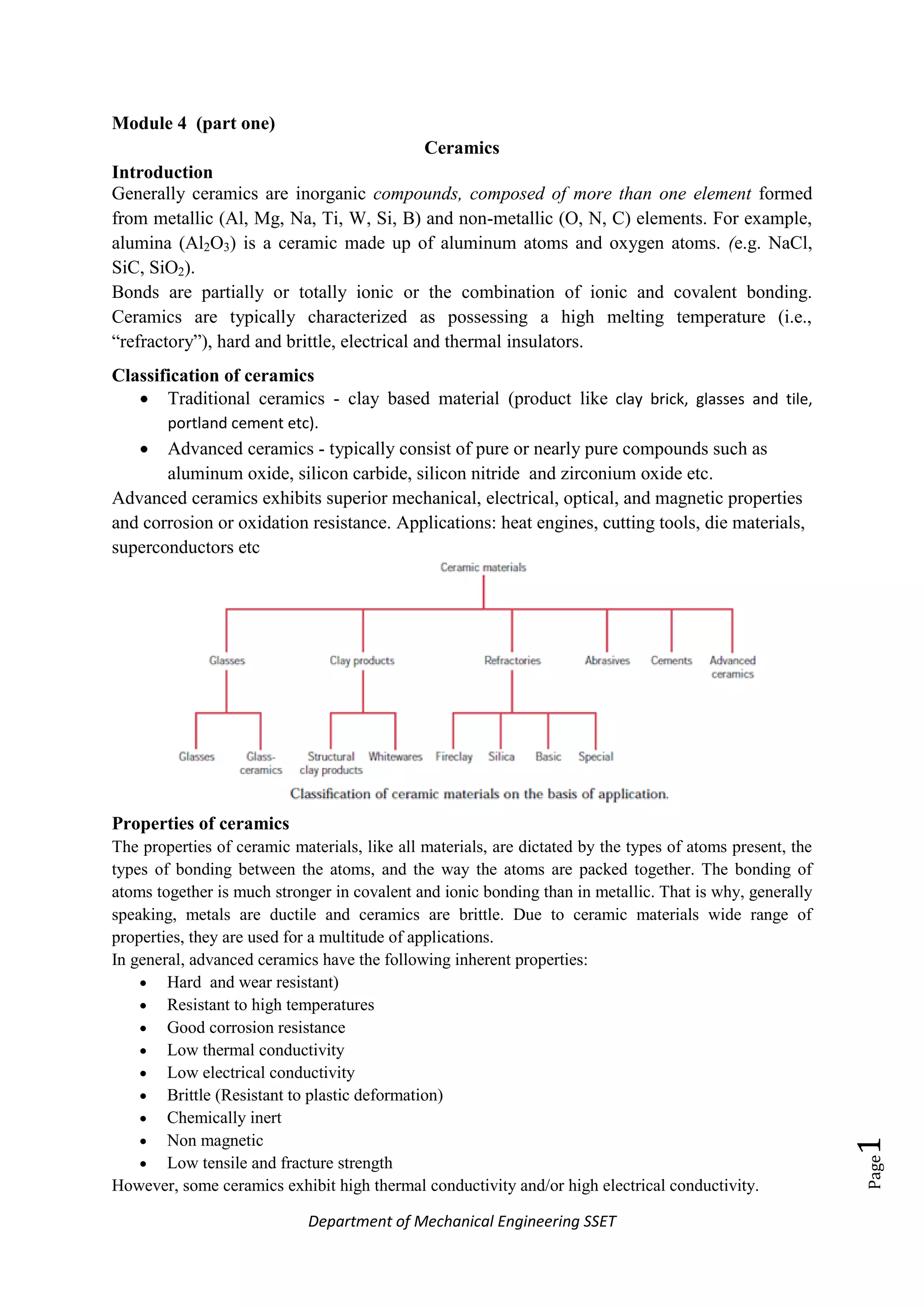 CERAMICS ( as per MGU syllabus) | PDF