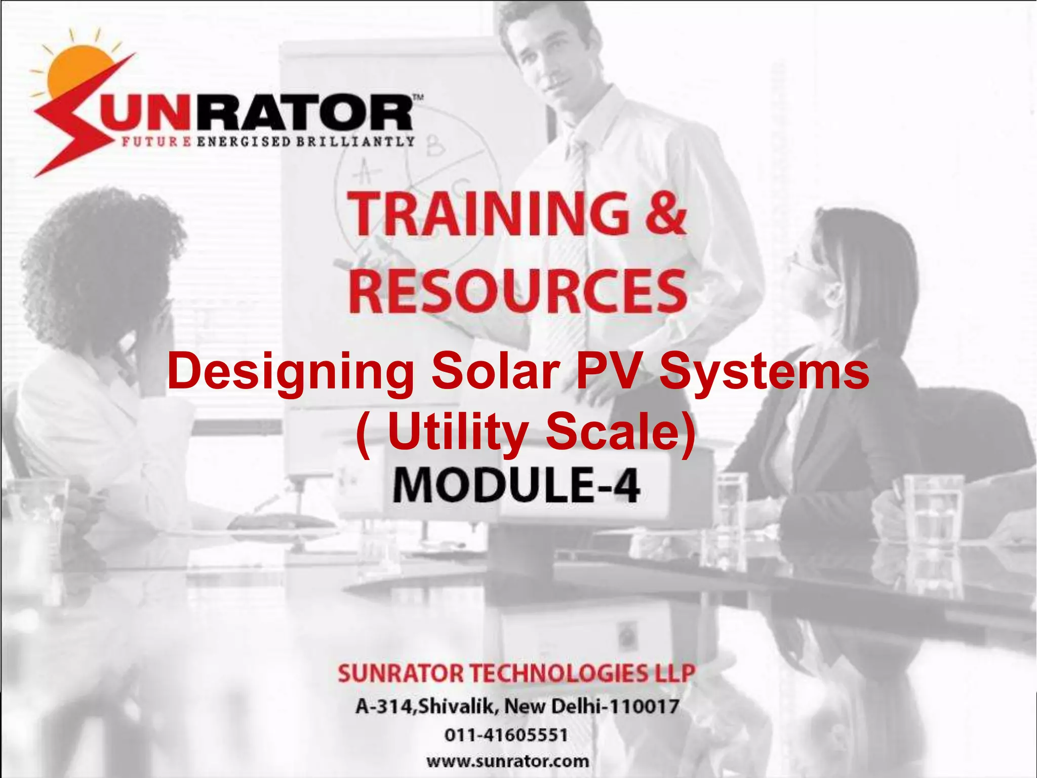 Designing Solar PV Systems ( Utility Scale) | PPTX