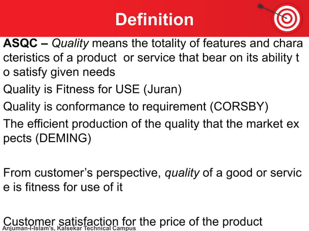 Introduction to Quality Engineering / Quality Control | PDF