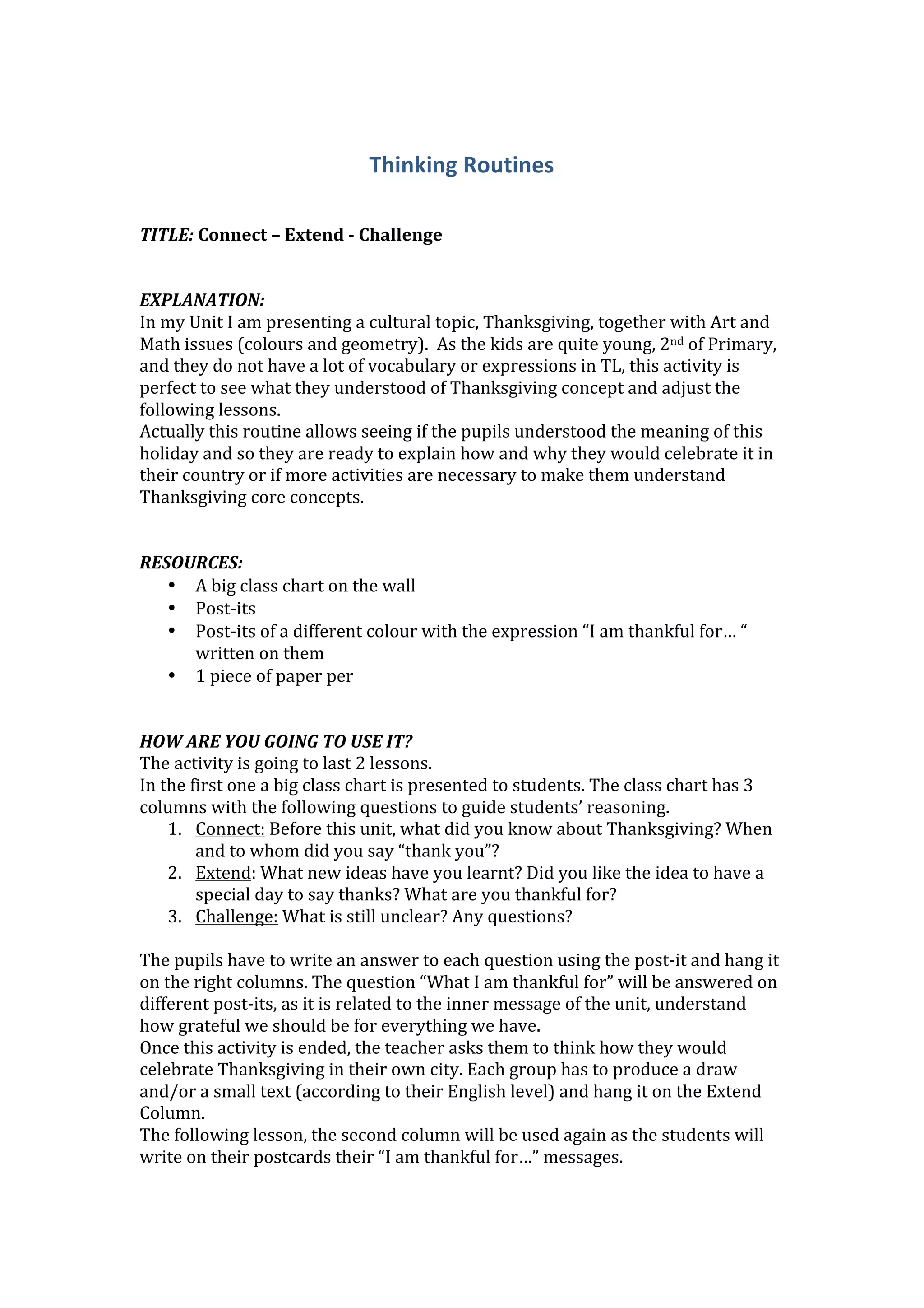 Module 4.2 thinking routines | PDF