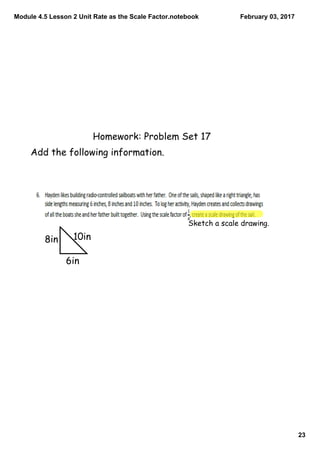 Module 4.5 lesson 2 unit rate as the scale factor | PDF