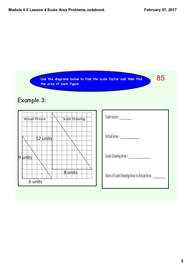 Module 4.5 lesson 4 scale area problems