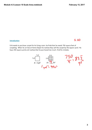 Module 4.5 lesson 10 scale area | PDF