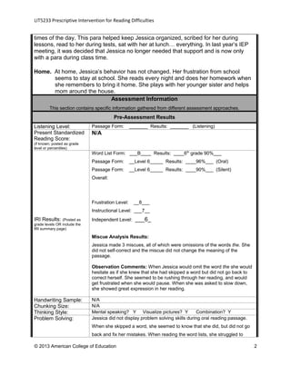 IRI for Grades 9-12 | DOC