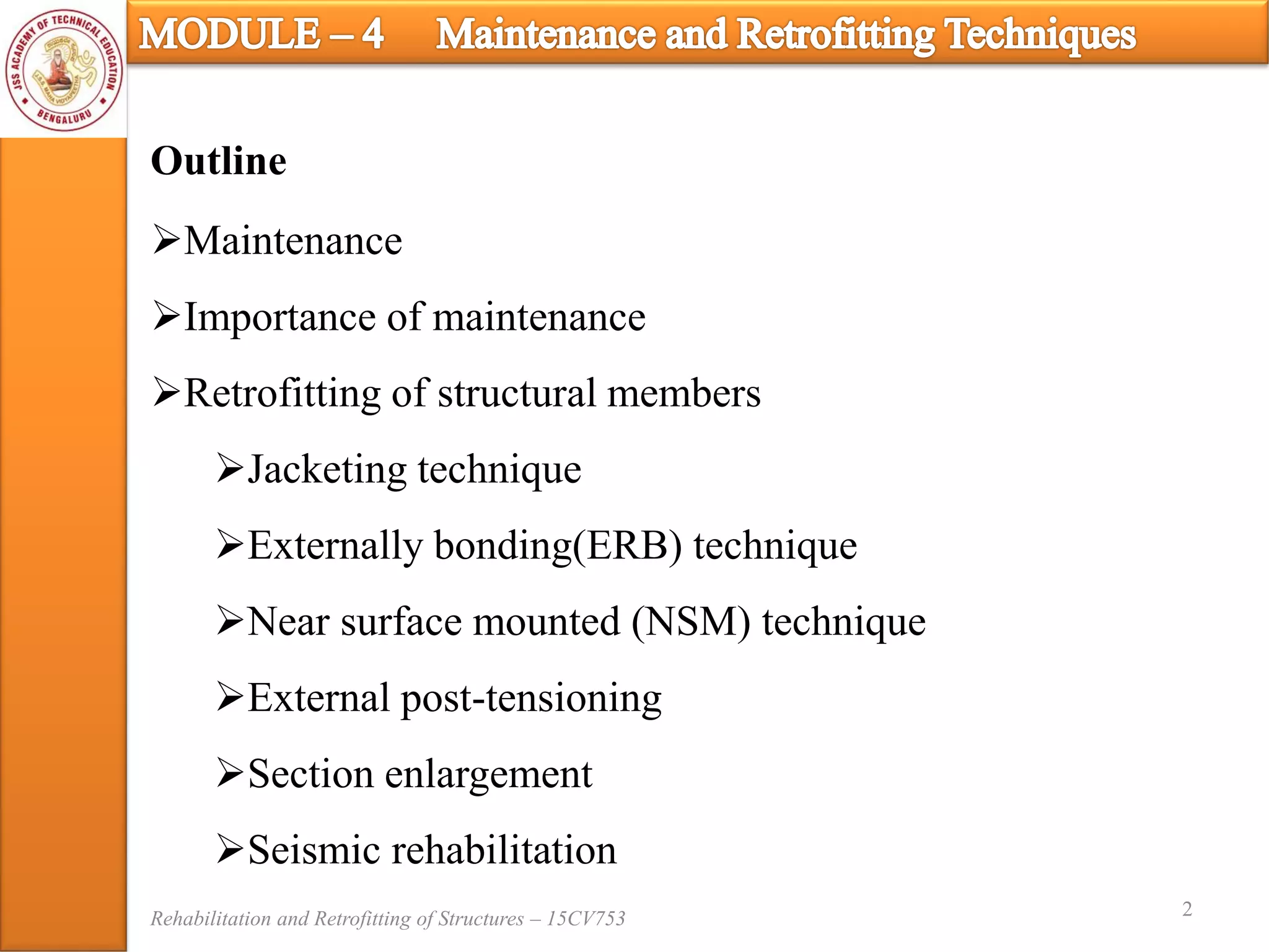 Maintenance and Retofitting of Concrete Structural members | PDF | Civil Engineering Industry ...