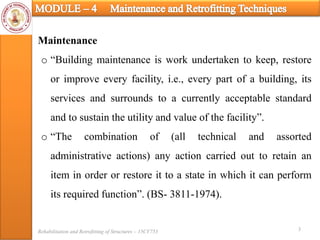 Maintenance and Retofitting of Concrete Structural members | PDF ...