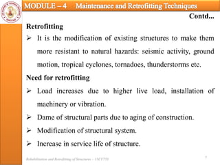 Maintenance and Retofitting of Concrete Structural members | PDF