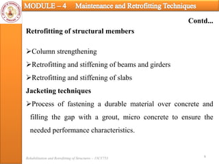 Maintenance and Retofitting of Concrete Structural members | PDF ...