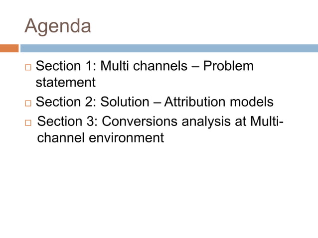 Module4 multichannel analytics | PPT