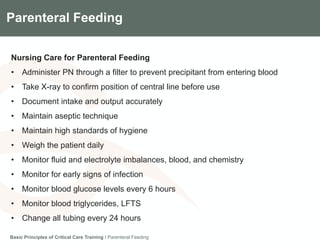 Module 4.2 Parenteral Feeding | PPTX