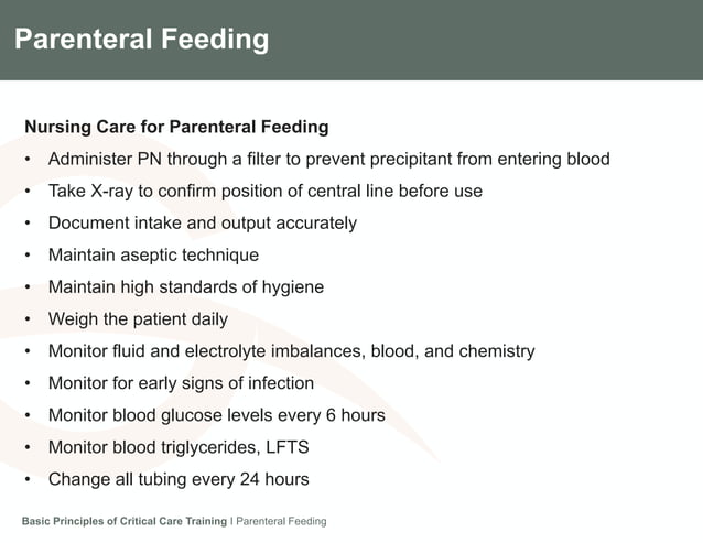Module 4.2 Parenteral Feeding | PPT
