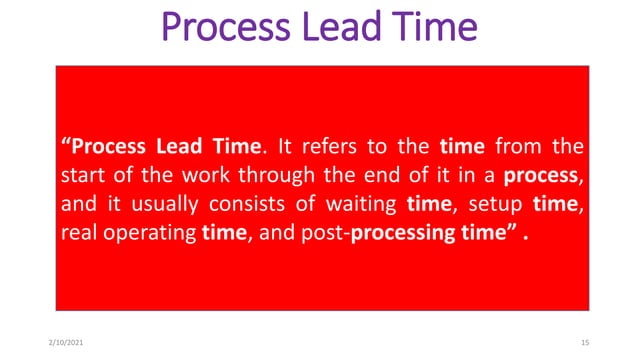 Material Lead time Calculation , Process Lead Time Calculation | PPTX ...
