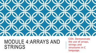 Module 4- Arrays and Strings | PPT