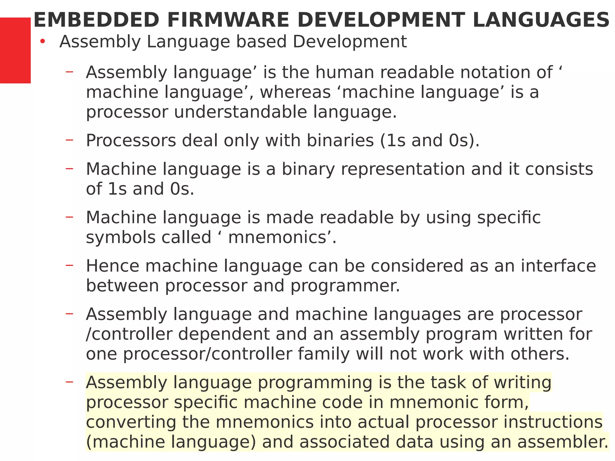 Embedded Firmware Design and Development, and EDLC | PPT