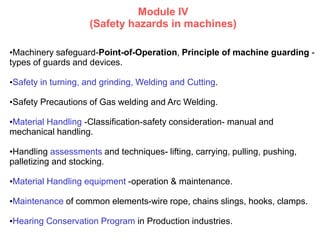 Safety hazards in machines -material handling | PPT