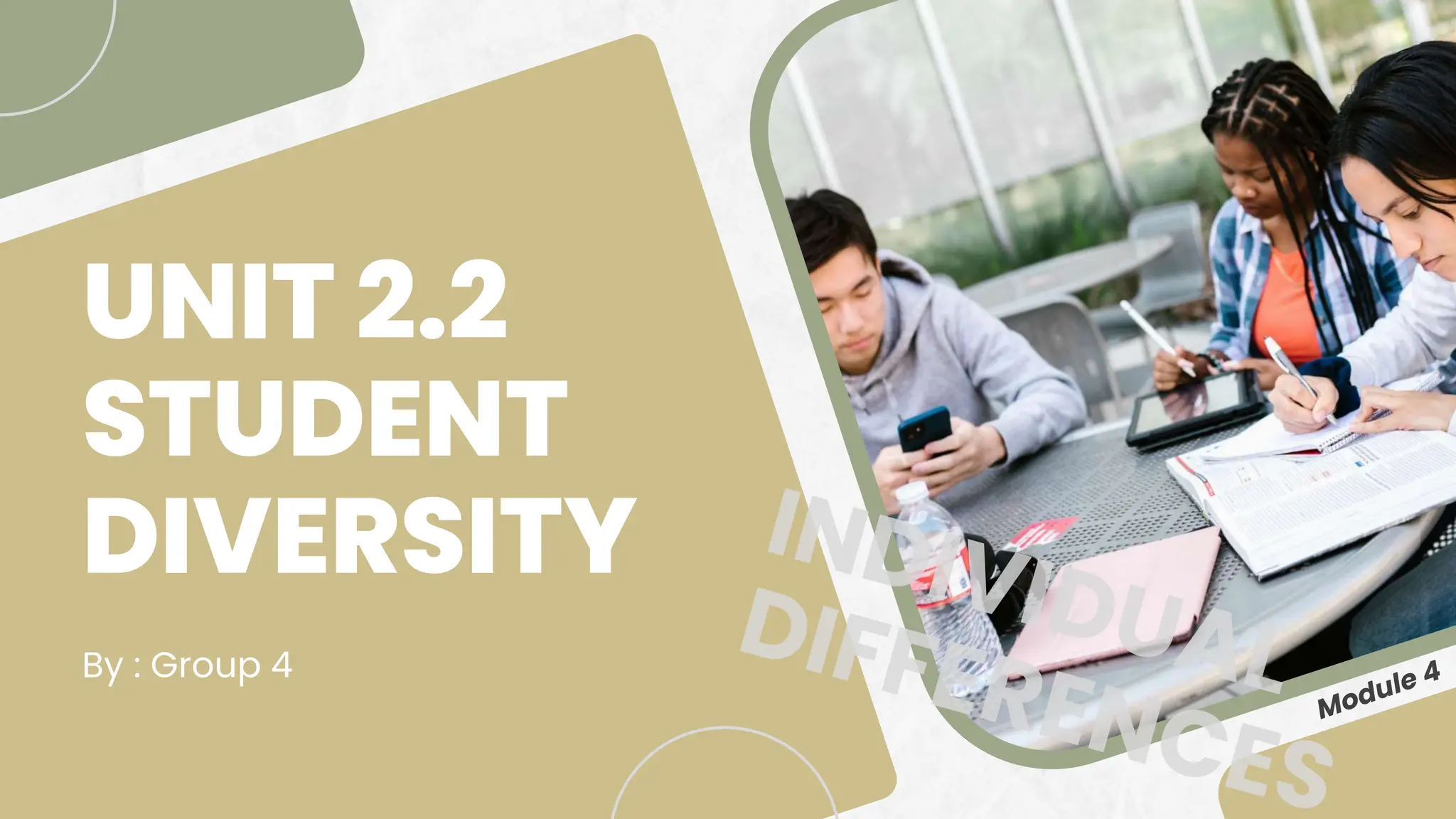 facilitating learning, module 4, student diversity | PPTX