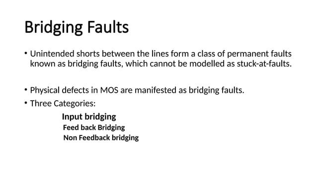VLSI testing.failures andFaults in digital ciruits | PPTX | Physics ...