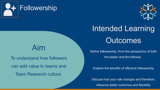 Presentation on Followership in Team Research | PPTX