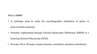 Advanced material characterisation technique | PPT