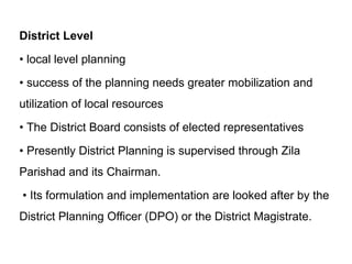 Evolution and Structure of Multi-Level Planning in India | PPTX