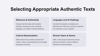 Module 4 - Authentic Texts in WL Instruction | PPT
