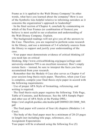 Module 4 - BackgroundThe Symbolic FrameIn Module 4, you will w.docx