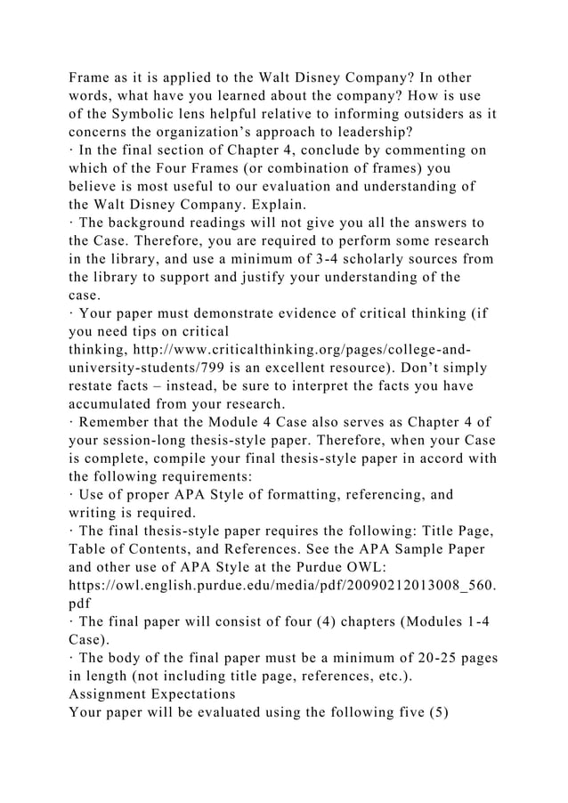 Module 4 - BackgroundThe Symbolic FrameIn Module 4, you will w.docx