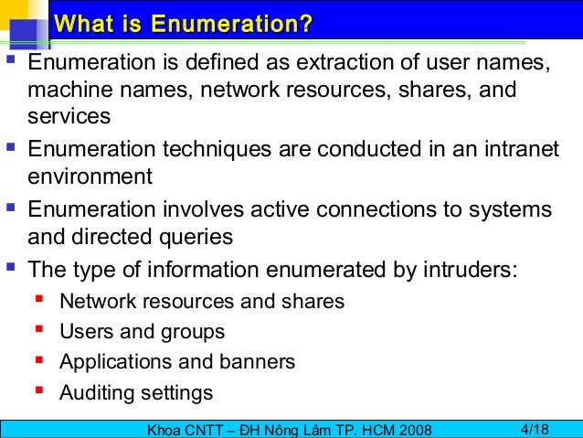 Module 4 Enumeration