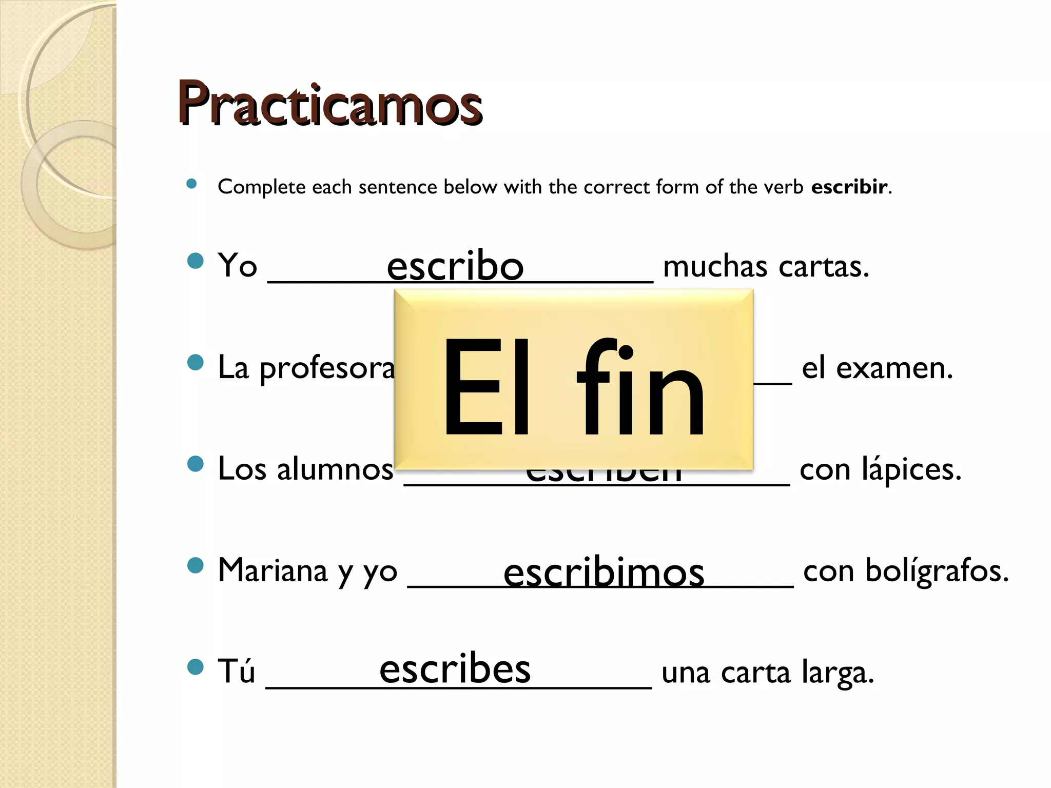 Module 4 -er, -ir verbs | PPT | Food & Drink