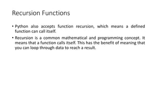 Module 4 - Functions, Tuples, Dictionaries, Exceptions, and Data Processing.pdf