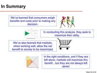 Markets, Maximizers, and Efficiency | PPT