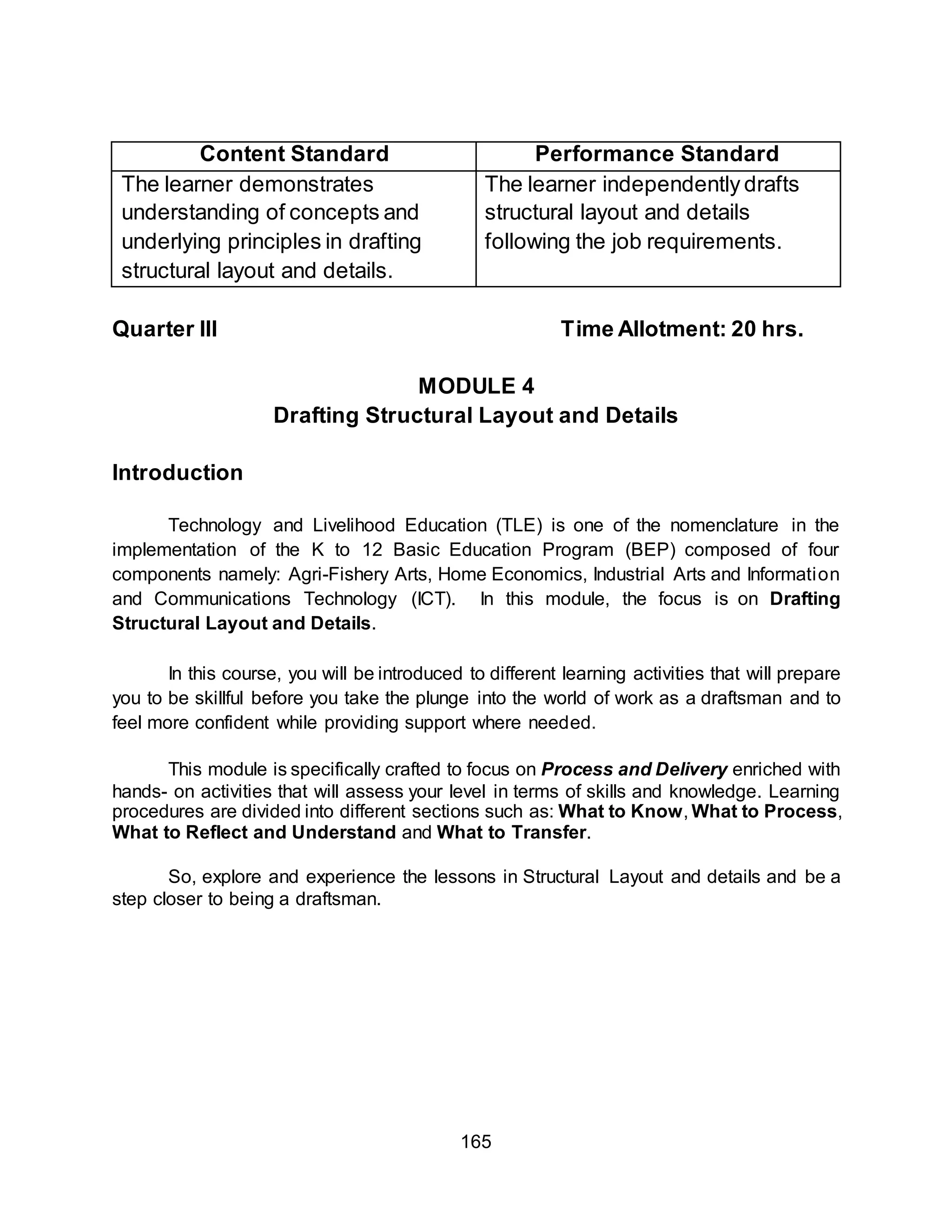 Module 4 module 2 structural layout & details | DOCX