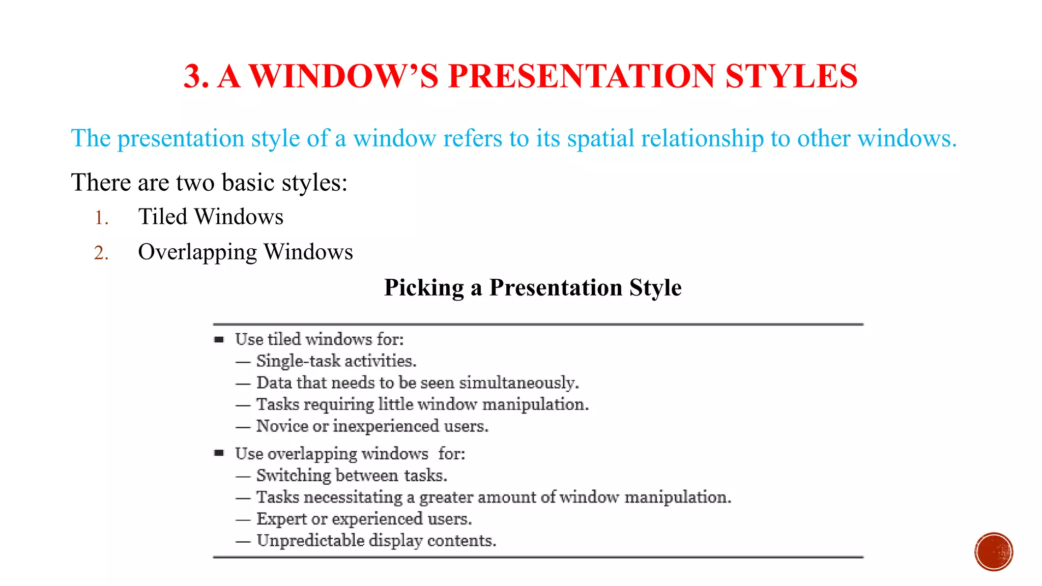 User Interface Design Module 4 Windows Ppt