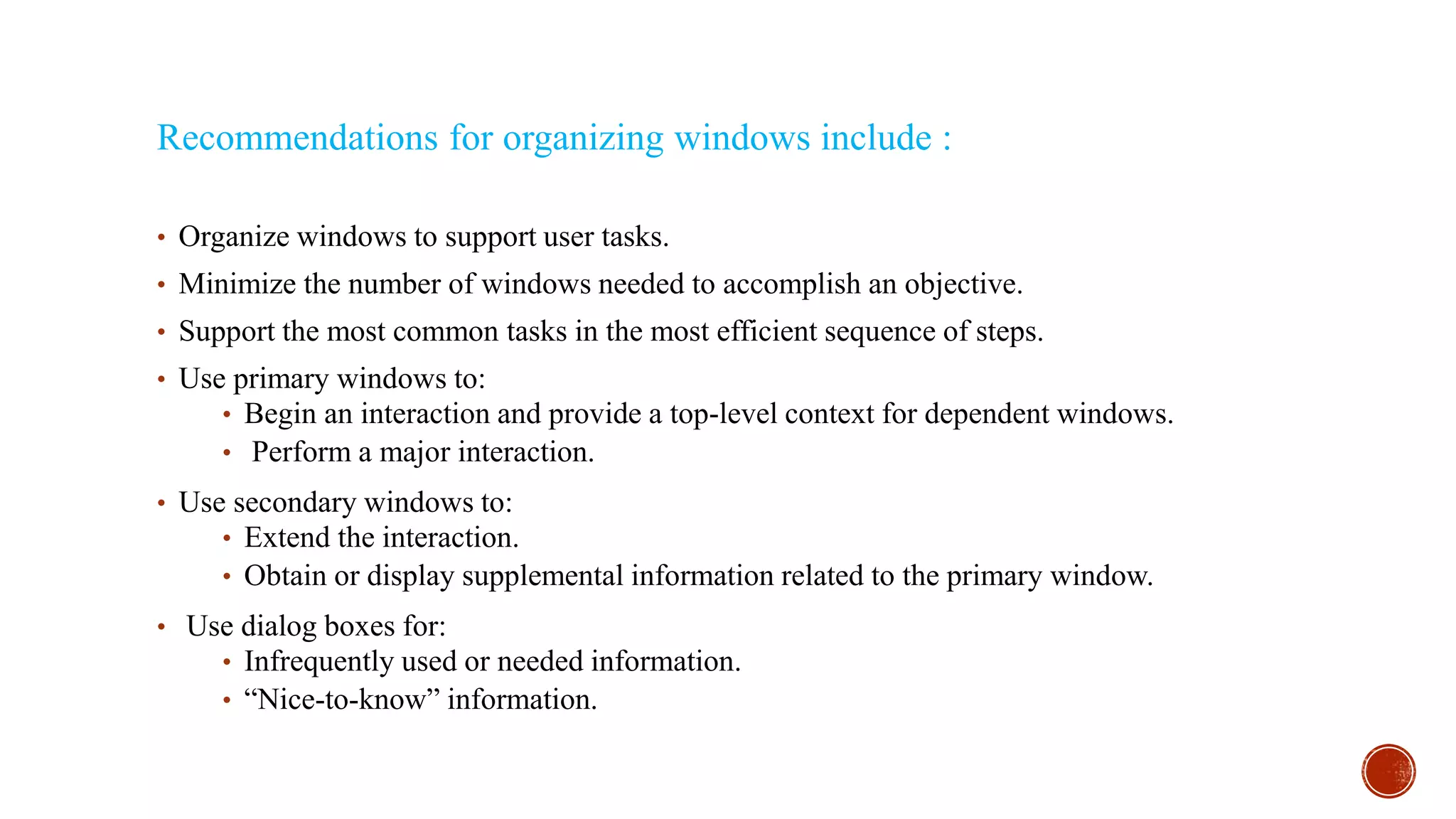 User Interface Design-Module 4 Windows | PDF