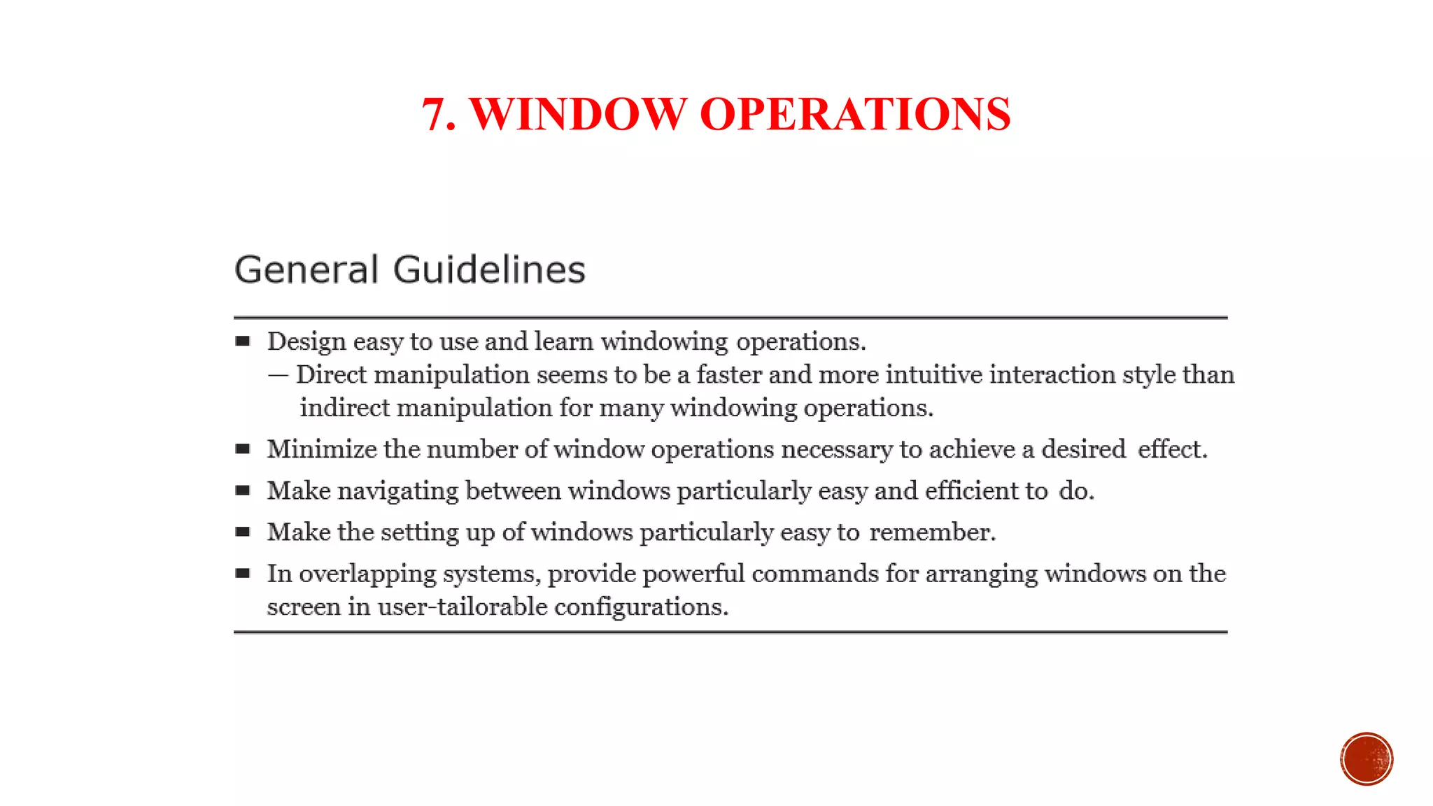 User Interface Design Module 4 Windows Ppt 