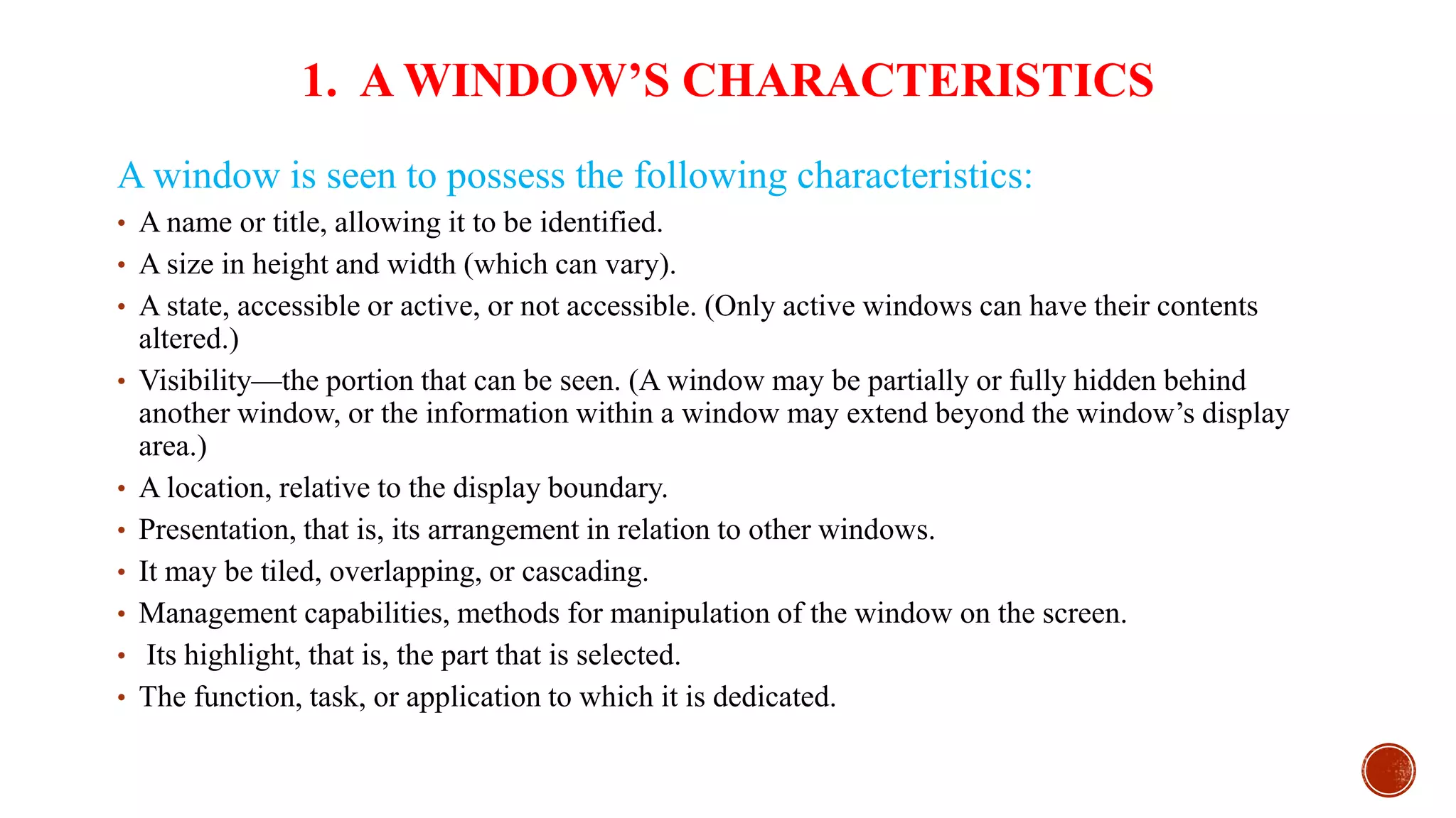 User Interface Design-Module 4 Windows | PDF