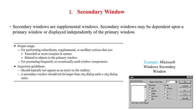 User Interface Design-Module 4 Windows | PDF