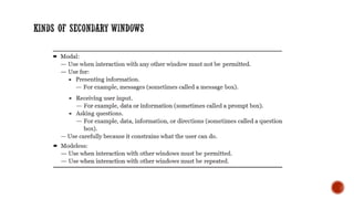 User Interface Design-Module 4 Windows | PDF