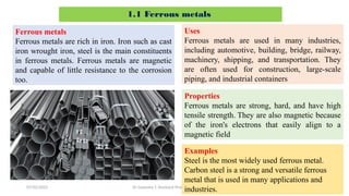 Engineering Materials and Joining Processes | PPTX