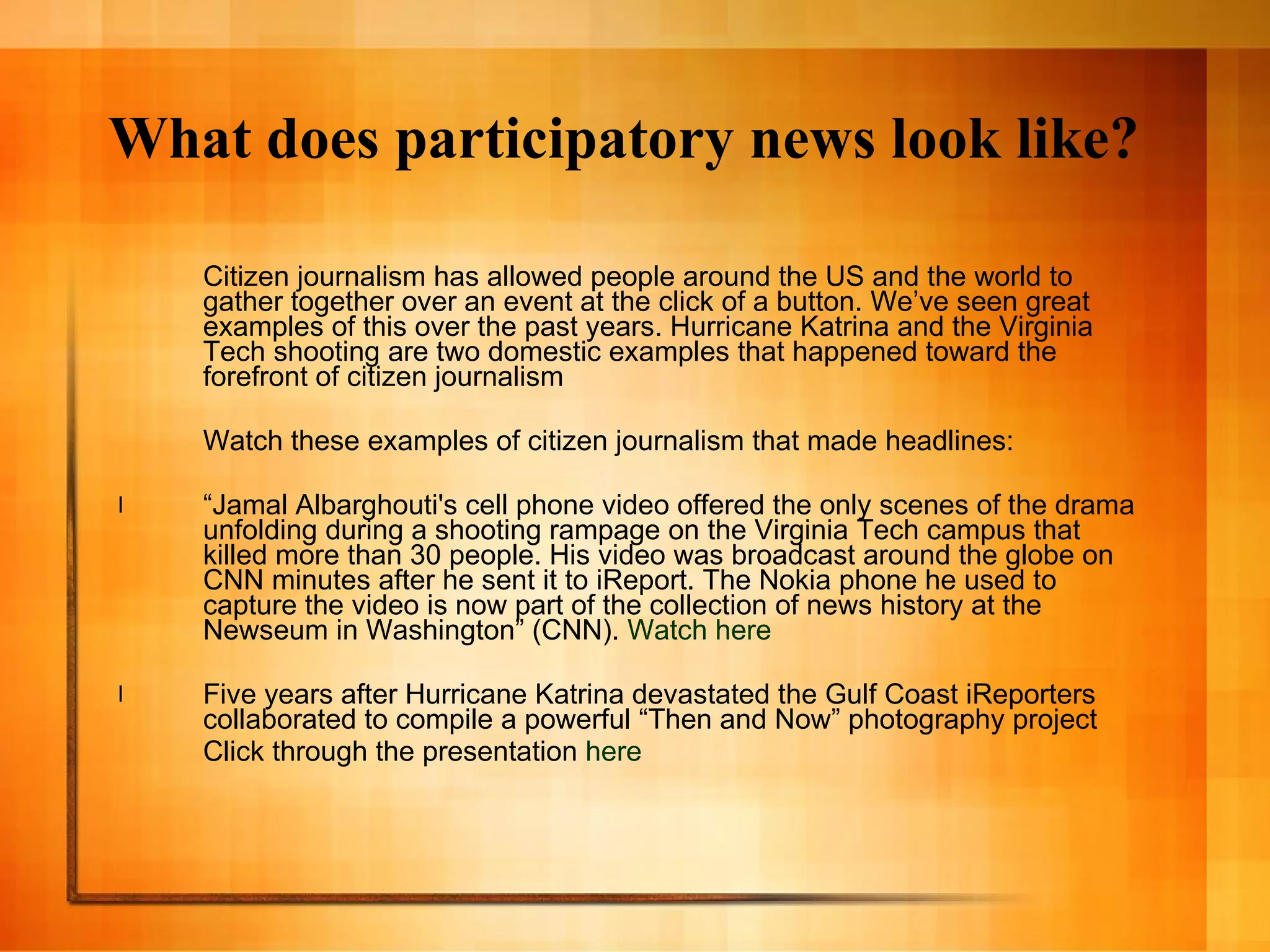 Citizen Journalism | PPT