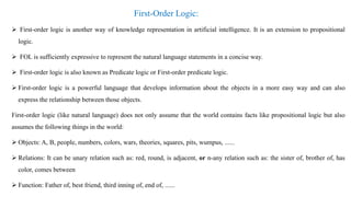 First Order Logic and Qualtifiers in AI.pptx