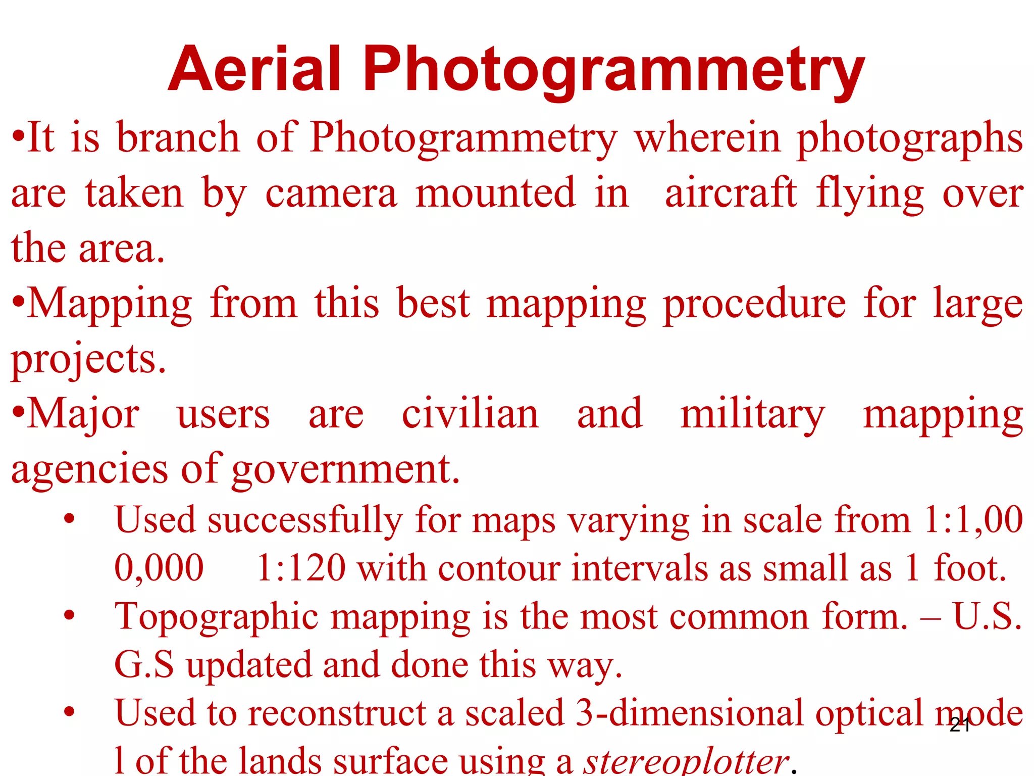 Aerial Photogrammetry | PPTX