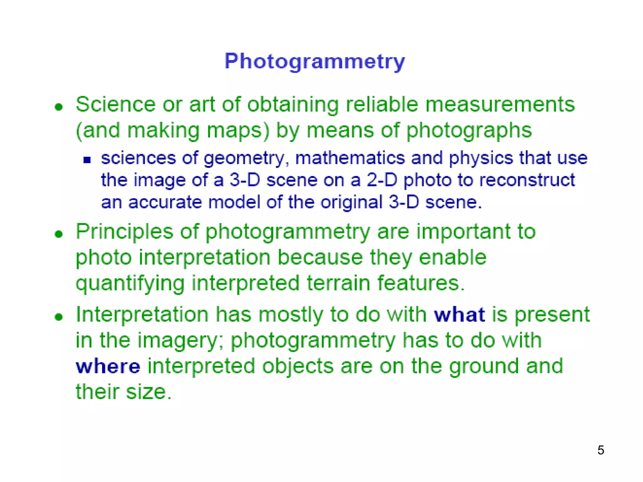 Aerial Photogrammetry | PPTX
