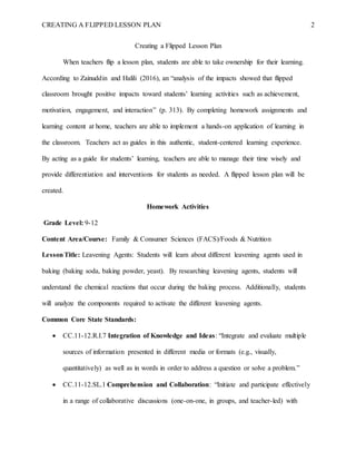 Creating a Flipped Lesson Plan | DOCX | Educational Assessment | Education