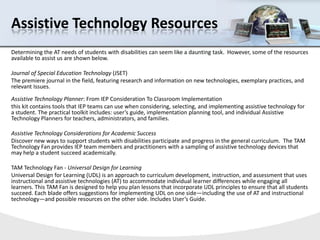 Assistive Technology Presentation | PPTX