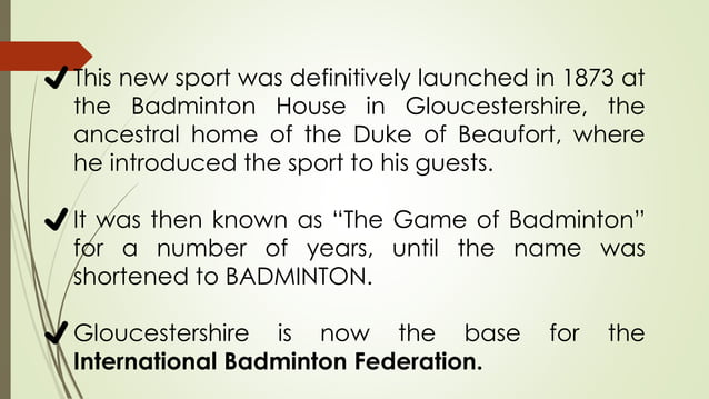 Module 4_ Badminton_History, Basic Skills, Equipment, Rules and ...