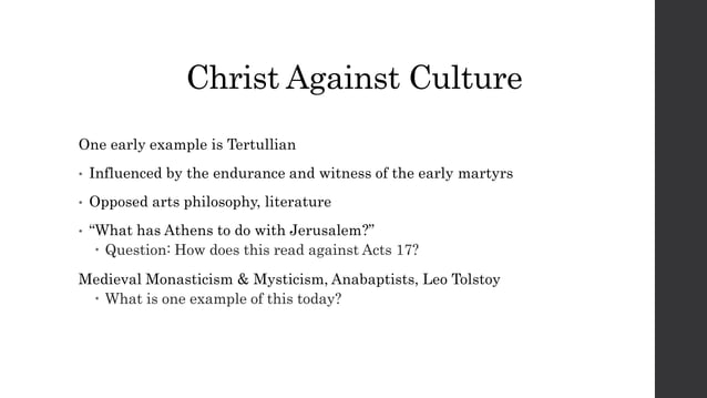 [Module 4] Christ and Culture.pptx | Christianity | Religion & Spirituality