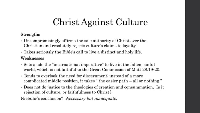 [Module 4] Christ and Culture.pptx | Christianity | Religion & Spirituality