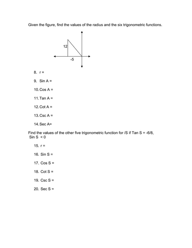 Module 4 circular functions | PDF | Physics | Science