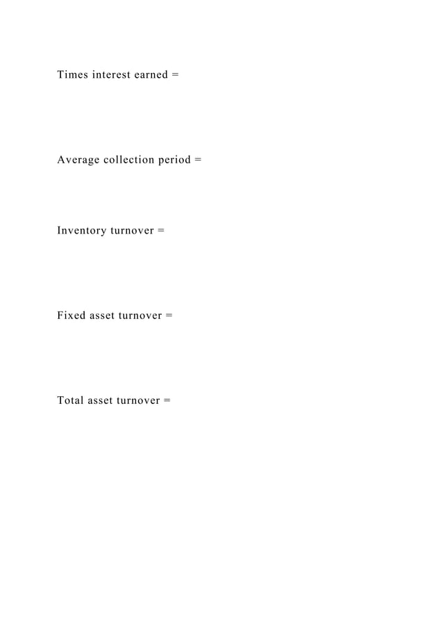 Module 4 Critical Thinking AssignmentRatio Analysis and Time V.docx